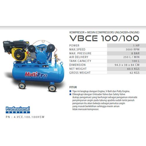 Jual Multipro VBCE100/100 Kompresor VBCE 100/100 Kompresor 1HP Engine ...