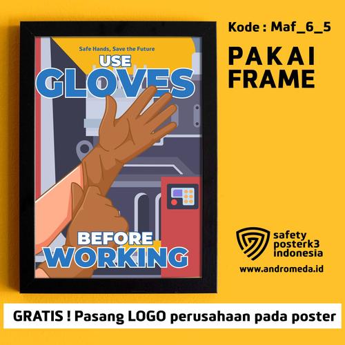 Jual Poster K3 Slogan Safety, Kampanye Keselamatan Tangan 6_5 + Frame ...