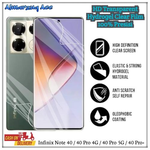 Jual Screen Protector Hydrogel Clear Infinix Note 40 40 Pro 4G 40 Pro ...