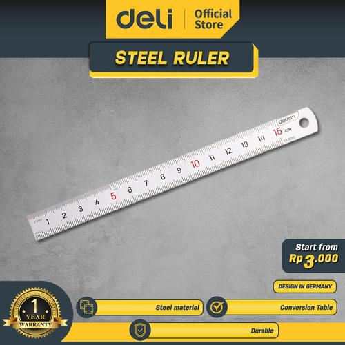 Promo Deli Tools Penggaris Besi / Metal Rules 30 CM Kokoh DL80XX - 30 ...