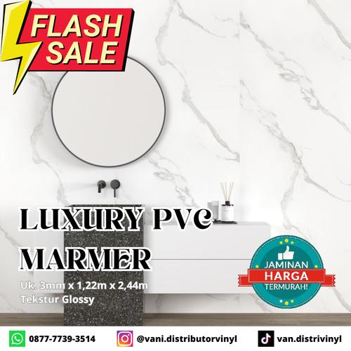 Jual [READY] MARMER PVC DINDING/ MARMER PVC GLOSSY 1.22m x 2.44m Tebal ...