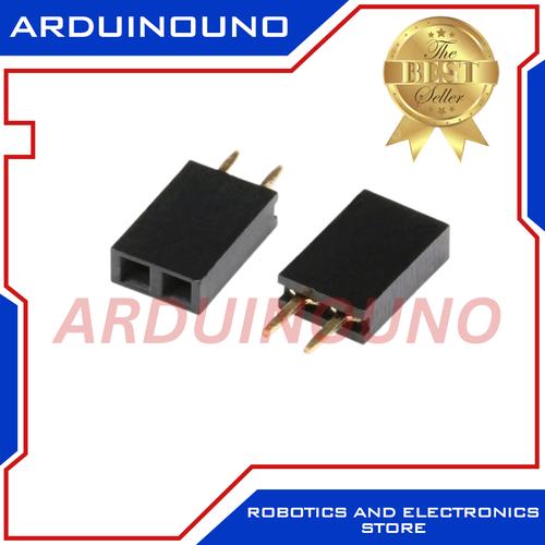 Jual Header Female 1X2 Pin p 2p 2.54mm single Row lurus 1x2p 1 x 2 pcb ...