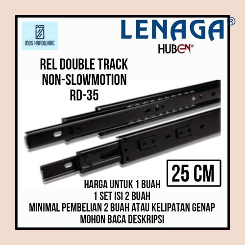 Jual Rel Laci Double Track 25 CM Full Extension LENAGA by HUBEN RD-35 ...
