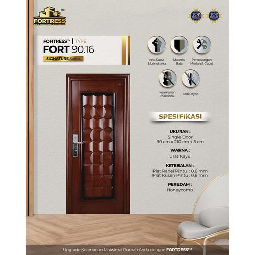 Jual FORTRESS Pintu Baja Tipe FORT 90.16 Pintu Besi/Pintu Panel FULLSET - Putih, Kiri/Left ...