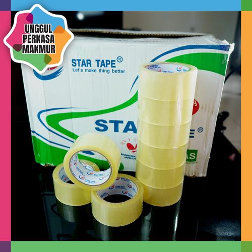 Jual Lakban Bening Star Tape 2 inch 48mm X 90 yard Isolasi Selotip ...