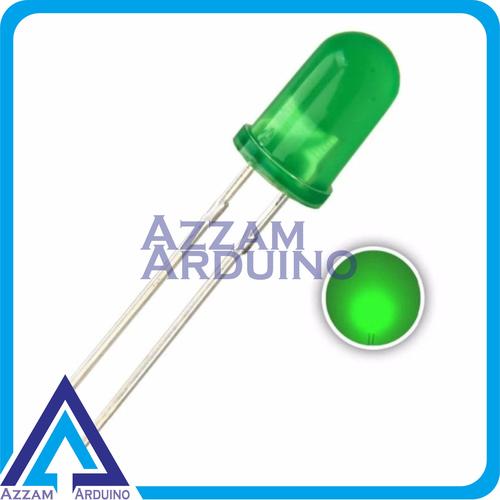Jual LED 5mm Diffused Green to green Lampu Super Terang hijau 5 mm ...
