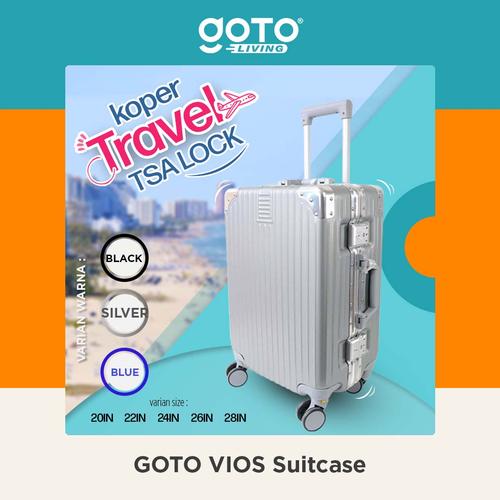 Promo Goto Vios Koper Kabin Bagasi Roda Traveling Suitcase TSA Lock ...
