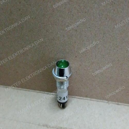 Jual 7381 lampu pilot indikator indicator lamp besi hijau 24v 24volt dc ...
