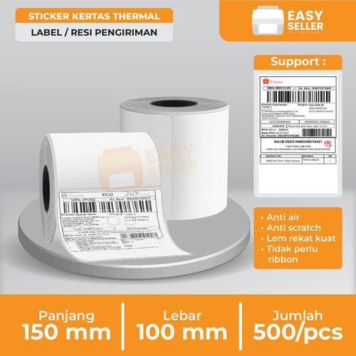 Jual Label Thermal Resi Stiker A6 100x150 mm / Kertas Sticker 10x15 cm - 350 Lembar - Jakarta ...