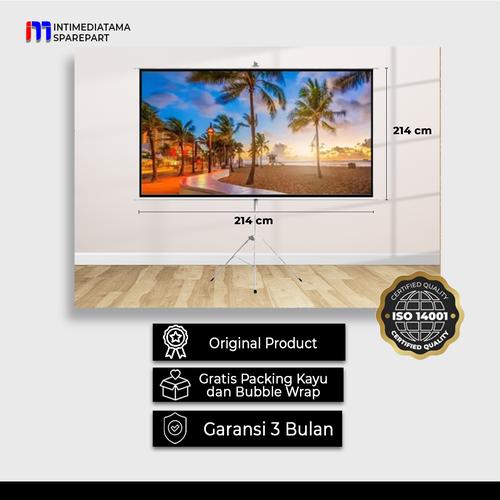 Jual Screen Proyektor Tripod 84 inch (214 cm x 214 cm) - Kab. Sidoarjo ...