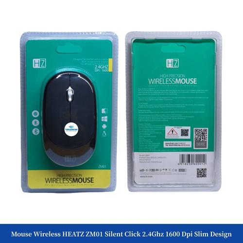 Jual Mouse Wireless HEATZ ZM01 Silent Click 2.4Ghz 1600 Dpi Slim Design ...