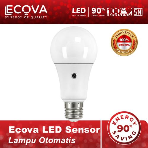 Promo LAMPU LED ECOVA SENSOR OTOMATIS COOL DAYLIGHT 6500K TERANG HEMAT ...