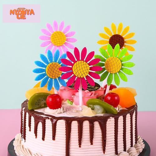 Jual CBM03 Topper Bunga Matahari Sun Flower Kain Dekorasi Kue Ulang ...