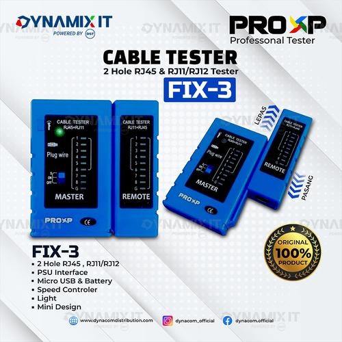 Jual PROXP FIX-3 LAN Cable Tester RJ45 & RJ11 - Network LAN Tester ...