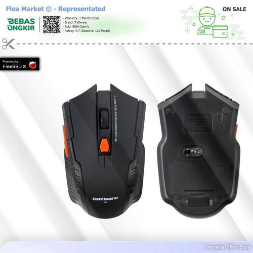 Promo Taffware Fantech Gaming Mouse Wireless 2000 DPI - W4 - Hitam ...