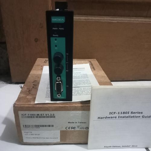 Jual MOXA ICF-1180I-M-ST Industrial PROFIBUS to Fiber Optic Converter ...