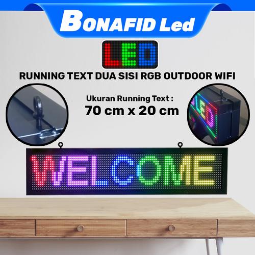 Jual Running Text RGB 70cm x 20cm Wifi Outdoor / Moving Sign LED ...
