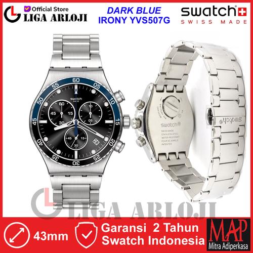 Promo SWATCH YVS507G IRONY Jam Tangan Pria Analog Chronograph Stainless ...