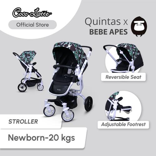 Promo COCOLATTE STROLLER QUINTAS X-30 BEBE APES - Camo Grey Cicil 0% 3x ...