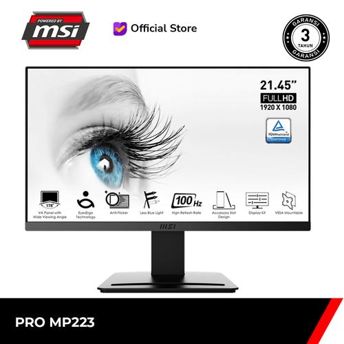 Promo MSI PRO MP223 E2 22 INCH VA FHD 1MS TILT BUSINESS PRODUCTIVITY ...