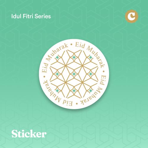 Jual Stiker Bulat Hari Raya Idul Fitri | Sticker Seal 5 x 5 cm - Raya ...