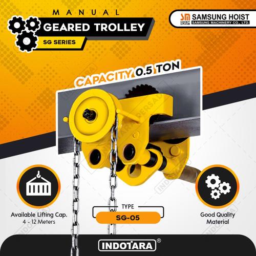 Promo Manual Geared Trolley Troli Katrol Manual 500 kg Samsung SG-05 ...