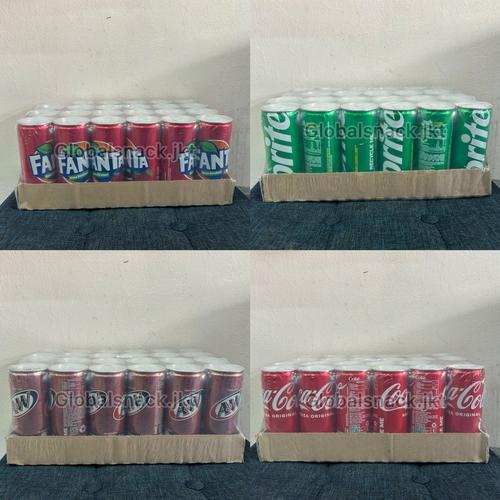 Jual [1 DUS = 24 KALENG] COCA COLA / FANTA / A&W SODA / SPRITE- MINUMAN ...