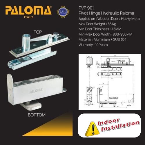 Jual Engsel Putar Paloma PVP 901 #Pivot Hinge Engsel Pivot Hidrolik ...