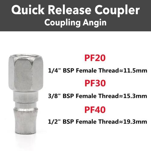 Jual Quick Coupler Udara PF 20 30 40 - Quick Coupling Kompresor - PF 20 ...