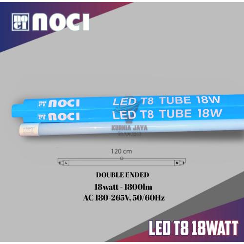 Jual NOCI Lampu TL LED Tube Light Neon T8 18W Putih NOCI 120CM - Jakarta Barat - Kurnia Jaya ...