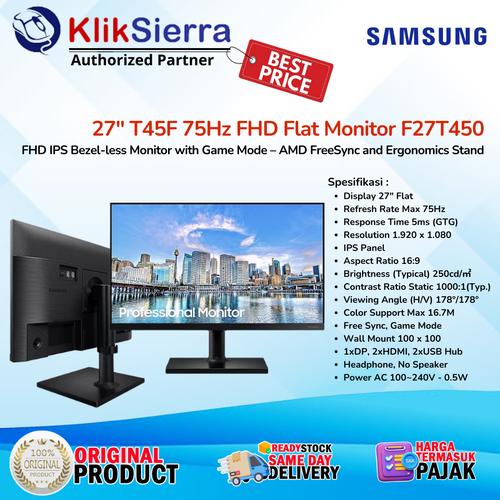 Jual SAMSUNG 27" inch LF27T450FQE LED Flat PRO Monitor LF27T450 F27T450 ...