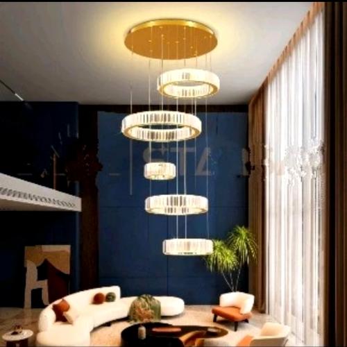 Jual Lampu gantung kristal void tangga modern led ring minimalis - Kota Tangerang - HOME LAMP ...