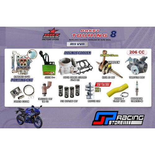 Promo Paket Touring 8 Bore UP R15 VVA-Head-Block-Piston-TB-Ecu-Cam ...