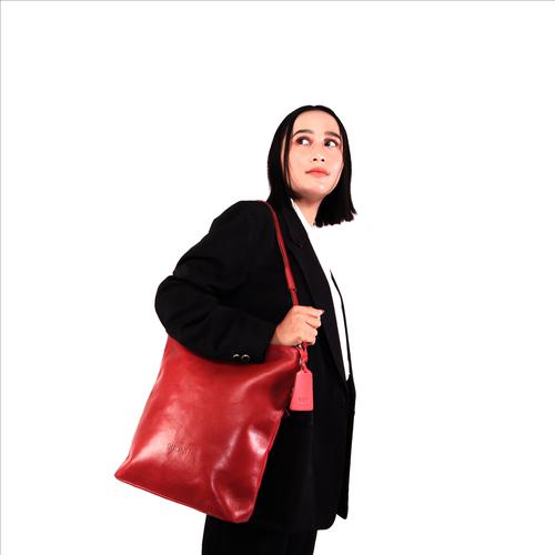 Promo BUCINI Tri Leather Crossbody Bag-Tas Selempang Kulit Sapi ...