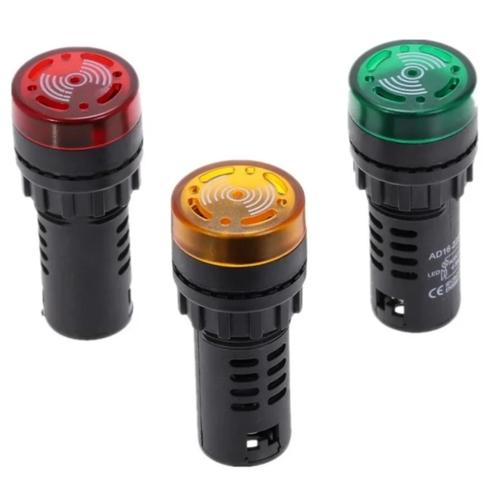 Jual Panel Buzzer LED 22mm AC220V Suara AD16-22SM Indikator Panel Buzer ...