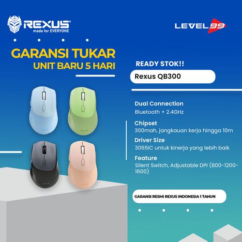 Jual Rexus Mouse Office Wireless Bluetooth QB300 - Black - Kota ...