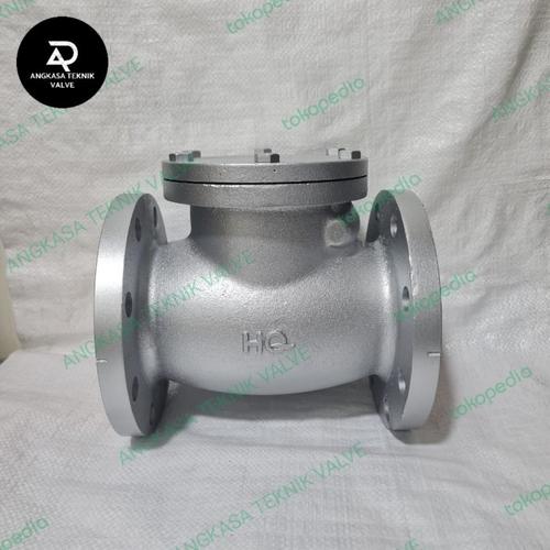 Jual SWING CHECK VALVE 6" INCH DN150 JIS 10K HQ FLANGE CAST IRON ...