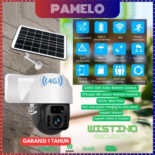Promo CAMERA CCTV WIFI 4G GSM OUTDOOR PTZ SOLAR PANEL KAMERA PENGINTAI ...