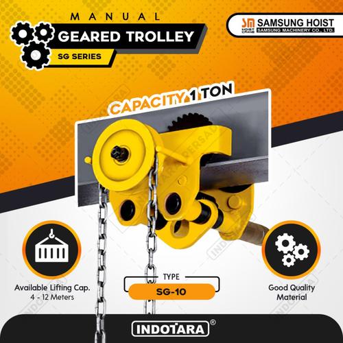 Promo Manual Geared Trolley Troli Katrol Manual 1 Ton Samsung SG-10 ...