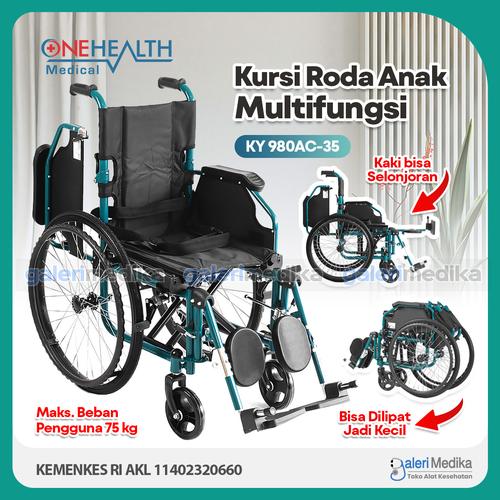 Jual Kursi Roda Anak OneHealth KY980AC-35 Multifungsi Wheelchair - Kab ...