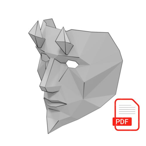 Jual DIY 3D Papercraft Dekorasi Pajangan Model Topeng Iblis - Lembaran ...