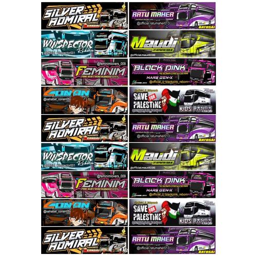 Jual STIKER BUS BASURI | STIKER BUS TELOLET PANJANG + Potong (PROMO ...