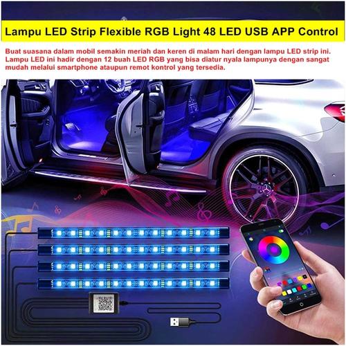 Jual Lampu led strip interior mobil lampu kolong mobil led strip rgb ...