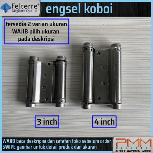 Jual engsel koboi FELTERRE | pintu 2 arah bulak balik stainless steel ...
