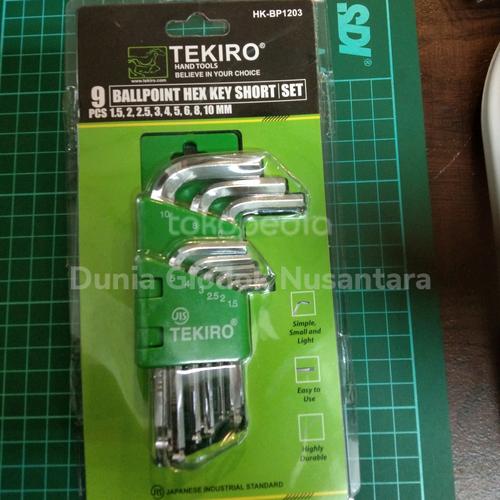 Jual Tekiro Ballpoint Hex Key Short Set/Kunci L Bolpoin 1.5-10mm HK ...