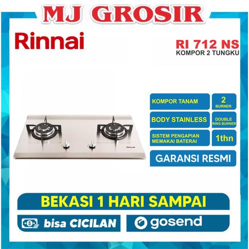 Jual KOMPOR TANAM 2 TUNGKU RINNAI RB 712 NS STAINLESS SLIM - KOM+REG QUANTUM, PACKING BUBBLE ...