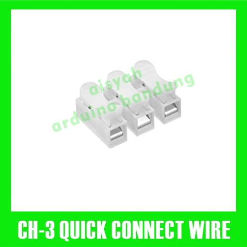 Promo Quick connect 3pin connector konektor 3 pin 3 wire jepit spring ...