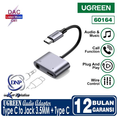 Jual UGREEN Audio Adapter Converter Splitter Type C to Type C + Jack 3.5mm - 60164 DAC - Kota ...