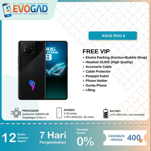 Promo Asus ROG Phone 8 12/256GB, Snapdragon 8 Gen 3 | Garansi Resmi ...