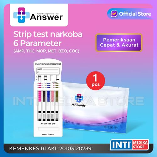 Promo ANSWER - Multi Drug 6 Parameter | Alat Test Strip 6 Panel - Kota ...